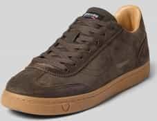 Blauer Sneaker aus Leder-Mix Modell Lowell