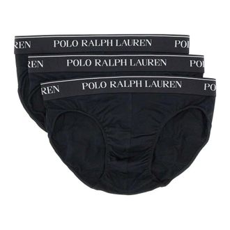 Polo Ralph Lauren Homme, Sous-v&ecirc;tements, Noir, Taille: L Core Replen Tripack Slips en Coton Stretch