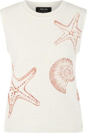 Marc Cain Femme, Tops, Blanc, Taille: 38 FR D&eacute;bardeur