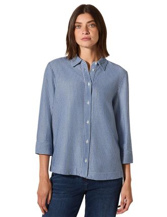 Cecil Damen Gestreifte Seersucker Bluse