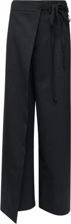 Maison Margiela Femme, Pantalons, Noir, Taille: 38 FR Pantalon Tailleur avec D&eacute;tails de Noeuds