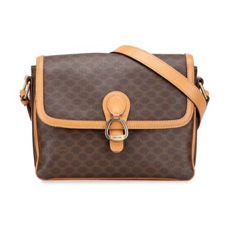 Celine Sac bandouli&egrave;re en cuir imprim&eacute; Pre-owned - Femme - Pre-owned - Brun - Taille: ONE Size