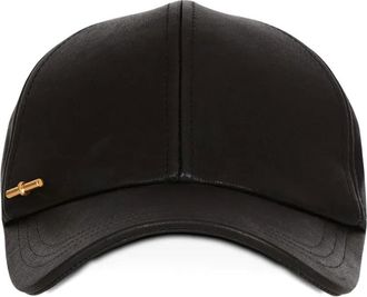 Balmain casquette en peau dagneau - Noir