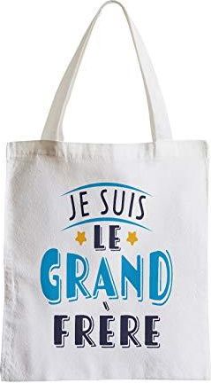 Fabulous Grand Sac Shopping Plage Etudiant Je Suis le Grand Frère - Famille Fils Enfant