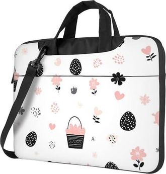 Generic Basket Eggs Sac pour ordinateur portable de 15,6, housse de protection antichoc pour ordinateur portable de P&acirc;ques avec bandouli&egrave;re, pour homme et fem