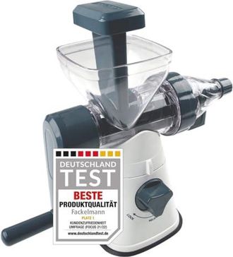 Fackelmann Fackelmann easyprepare Saftpresse für Obst und Gemüse - Fruchtsaftpresse zum einfachen Entsaften - Manueller Entsafter inklusive Behälter mit Sieb (40