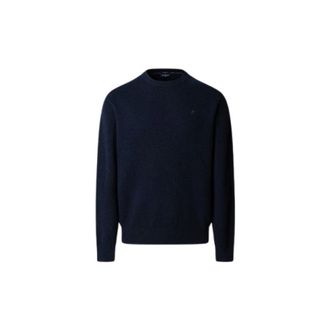 Hackett Lammwollpullover mit Rundhalsausschnitt - - Knitwear - Herren - Blau - XL