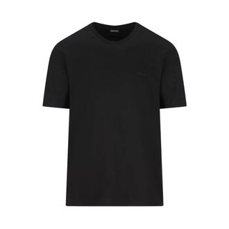 Ermenegildo Zegna Homme, Tops, Noir, Taille: M Crew Neck T-Shirt