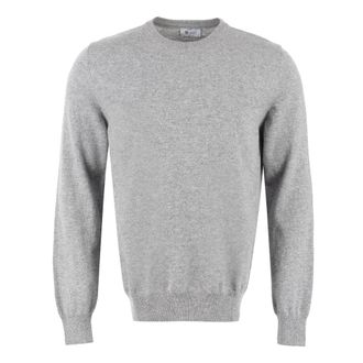 THE (ALPHABET) Kaschmir Strickpullover mit Rippb&uuml;ndchen - - Knitwear - Herren - Grau - XL