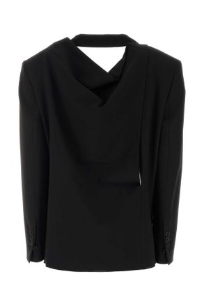 Dsquared2 Womens Blazer Black Wool Polyester Elastane Blazers