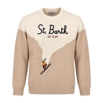 MC2 Saint Barth Pull col rond Heron C - Homme - Pulls - Beige - Taille: S