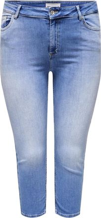 Only Carmakoma Damen Carwilly Reg Waist DNM Capri Noos Jeans, Light Medium Blue Denim, 42 EU