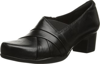 Clarks Damen Rosalyn Adele Leder Schwarz 8.5 2A - Schmal, Schwarz Leder, 8.5 2A - Narrow