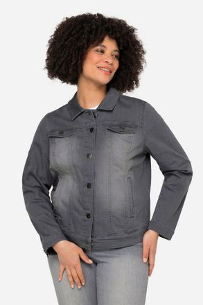 Angel Of Style Jeansjacke Jeansjacke Frieda Wascheffekte Hemdkragen Langarm