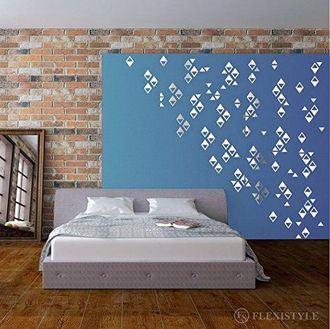 FlexiStyle Dekorativer Spiegel Shiny Rain, Modernes Design Dekoration, 3mm Acryl-Spiegel aus der EU, Wohnzimmer, Schlafzimmer, Flur, unzerbrechlich, DIY-Heimtext