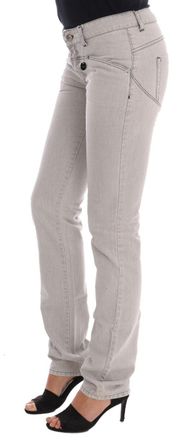 Costume National Womens Gray Wash Cotton Slim Jeans Clothing