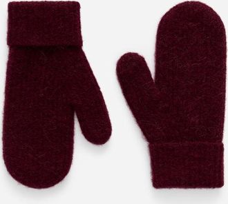 Arket Fäustlinge Aus Wolle Und Alpakawolle -Rot