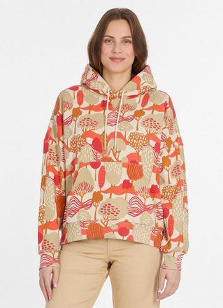 Ragwear Kapuzensweatshirt PIRITA PRINT mit Rundhalsausschnitt und Kordelverschluss, normale Schnittform
