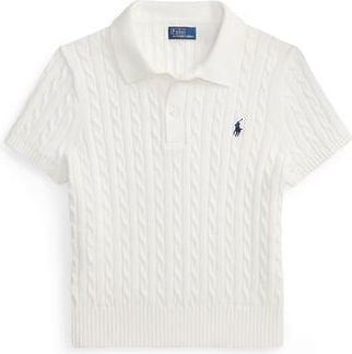Polo Ralph Lauren Polo mailles torsad&eacute;es &agrave; manches courtes en coton