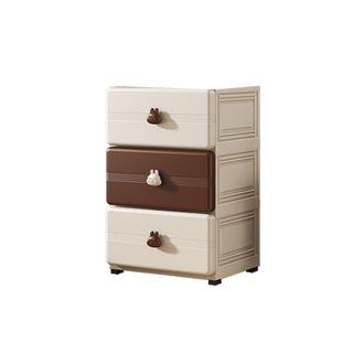 Generic Sideboard mit gro&szlig;em Fassungsverm&ouml;gen, Kunststoff-Aufbewahrungsschrank mit Rollen for einfaches Verschieben, geeignet for Wohn- und Schlafzimmer(45x38