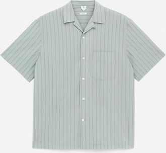 Arket Baumwollhemd Mit Kubanischem Kragen -Türkis