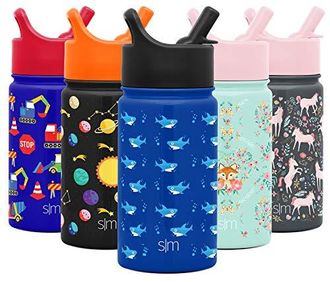 Simple Modern Bouteille dEau pour Enfants avec Paille | Gobelet Thermique en Acier Inoxydable Isolé Réutilisable pour Garçons et Filles | Summit Collection | 415ml 
