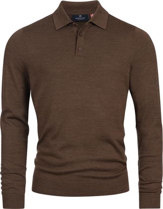 Kronstadt Herren KSJohannes Merino Polo Knit Strickpullover aus 100% Merinowolle mit Polokragen | Herrenpullover Feinstrickpullover f&uuml;r M&auml;nner Monks Robe, XL