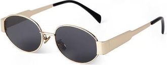 Generic Lunettes de soleil hexagonales rétro en métal pour femmes et hommes, lunettes de soleil de luxe tendance Steam Punk lunettes de soleil féminines UV400