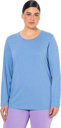 Ulla Popken Damen große Größen Übergrößen Plus Size T-Shirt, Slim, Rundhalsausschnitt, Langarm