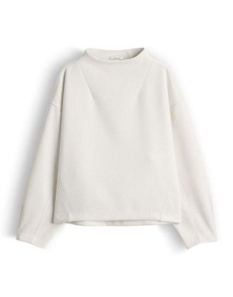 OPUS Sweatshirt GARIANE mit variablen &Auml;rmeldesign Weite Passform, schmal zulaufend, &uuml;berschnittene Schulter, Funnel Neck