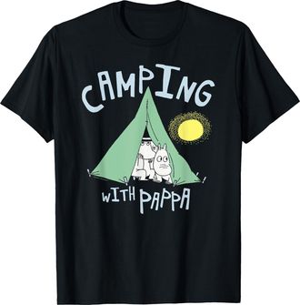 Moomin Mumin-Camping mit Pappa-Lichtumriss T-Shirt