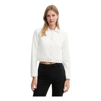 Liu Jo Blazer orn&eacute; - Femme - Vestes - Beige - Taille: 38 FR