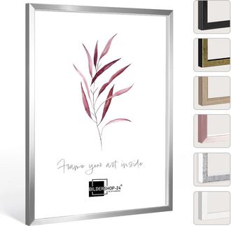 Bildershop-24 Bilderrahmen Posterrahmen NEO in Silber poliert 13 X 18 cm ANTIREFLEX