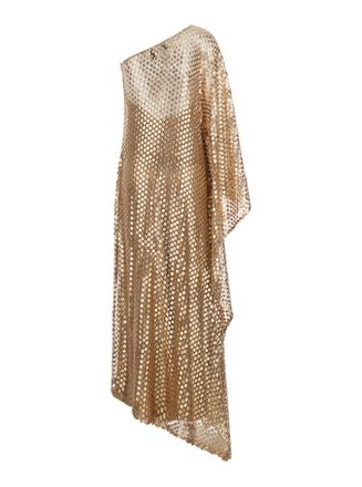 Taller Marmo Womens Long Sequin Dress Brown