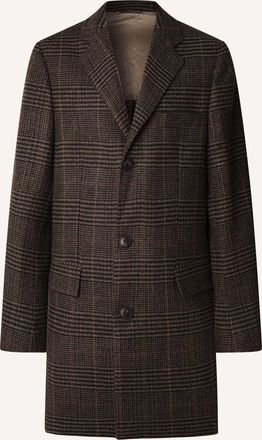 Hackett Stehkragenmantel Country Check Coat braun