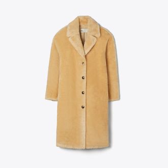 Tory Burch Mantel aus Lammfellimitat