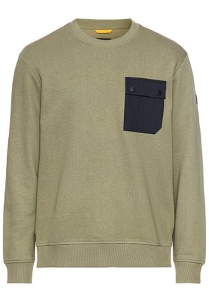 Camel Active Herren Lässiges Sweatshirt mit Kontrasttasche Dunkelgrün menswear-3XL