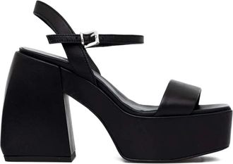 Pinko Plateau-Sandalen mit Absatz 120mm - Schwarz