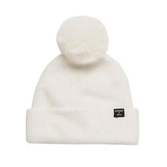 Superdry unisex, Accessoires, Blanc, Taille: ONE Size Bonnet Heritage à côtes