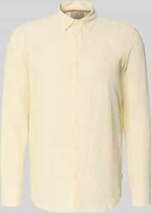 Only & Sons Slim Fit Freizeithemd aus Baumwoll-Leinen-Mix Modell CAIDENLS SOLID