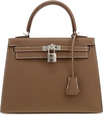 Hermès sac à main Kelly 25 en cuir (2025) - Marron