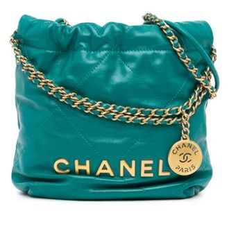 Chanel unisex, Pre-owned, Vert, Taille: ONE Size Sac bandouli&egrave;re matelass&eacute; doccasion