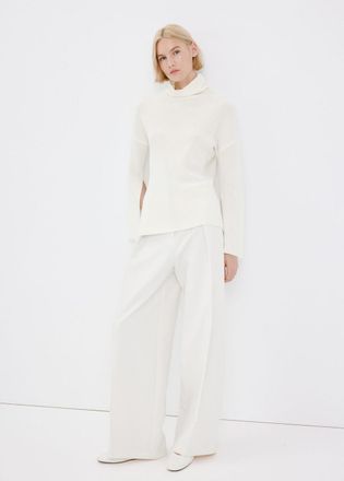 Mango Pull-over maille col montant blanc cass&eacute; - Femme - XS - MANGO