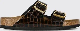 Birkenstock Arizona Sandalen von aus Leder mit Kroko-Pr&auml;gung