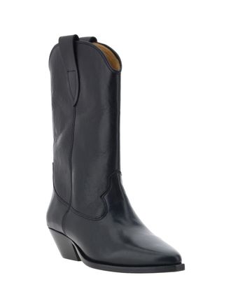 Isabel Marant Womens Duerto Boots Black Calf Leather Bos Taurus