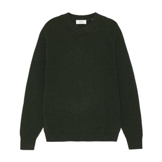 Les Deux Wool Rib Roundneck Knit - - Knitwear - Herren - Gr&uuml;n - L