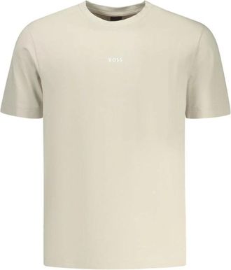 HUGO BOSS Homme, Tops, Beige, Taille: XL T-shirt &agrave; col rond en coton
