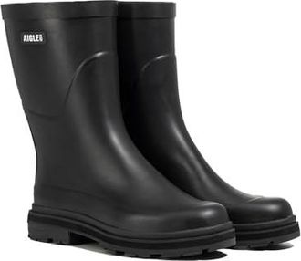 Aigle Femme Mid Rain Botte de Pluie, 9000 Black, 39 EU