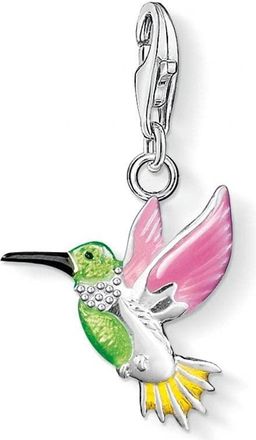 Thomas Sabo Thomas Sabo 0655-007-7 Kolibri Charm Anhänger Silber grün/pink/gelb emailliert