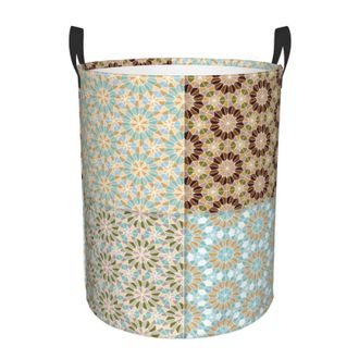 Generic Vier Geometrische Moderne W&auml;schekorb Rund Korb W&auml;sche Stehender W&auml;schebeh&auml;lter F&uuml;r Kuscheltier Kleidung W&auml;schekammer